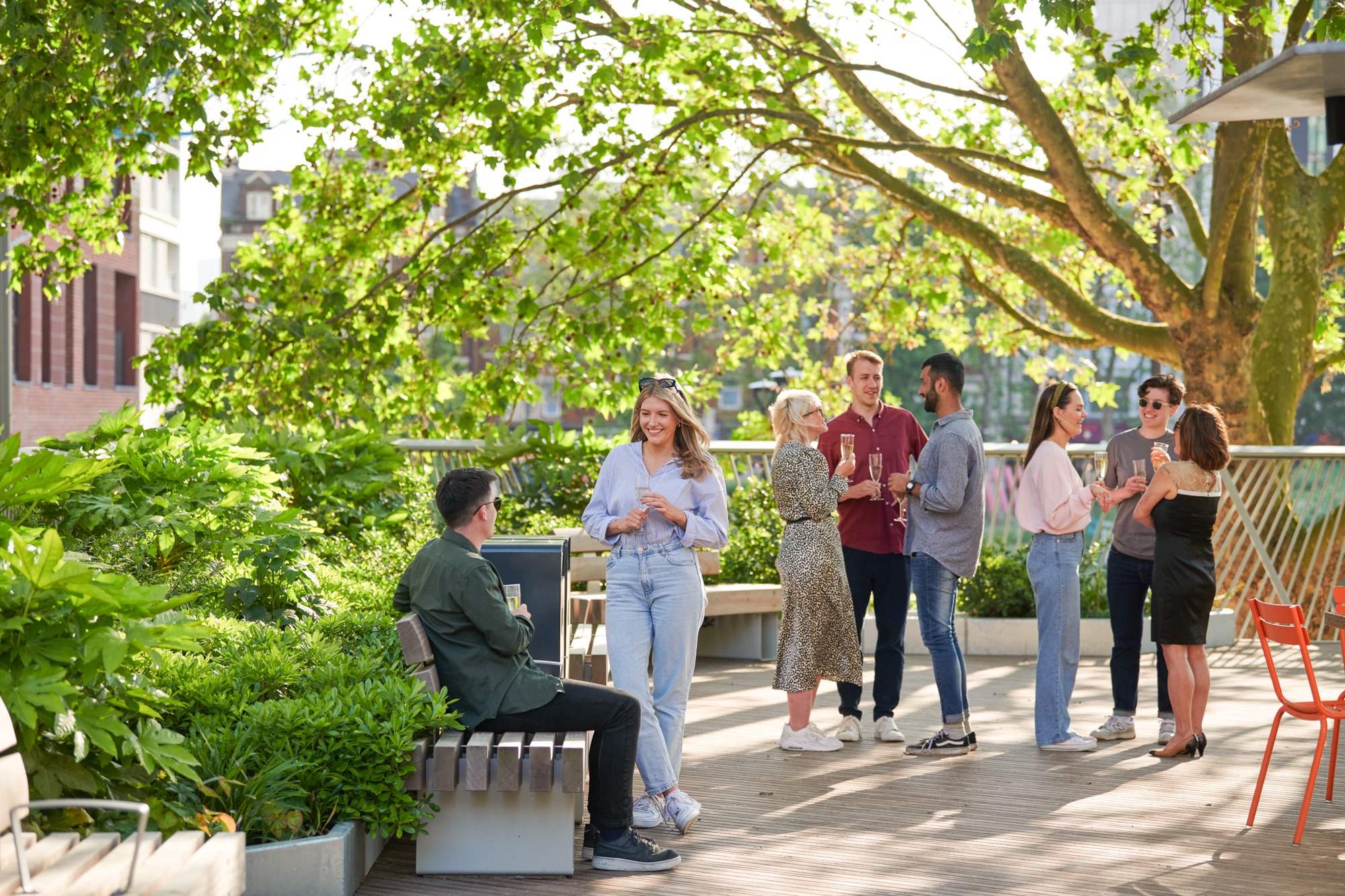 Place brand lifestyle photography of Elephant Park London