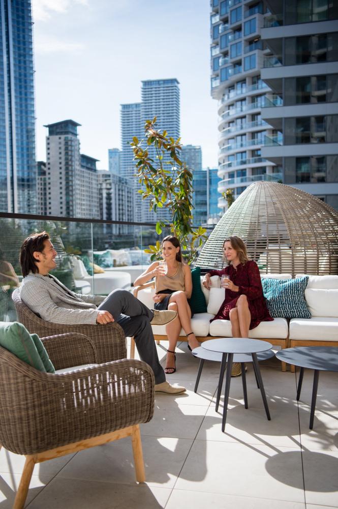 Lifestyle property photography of luxury Canary Wharf Apartments